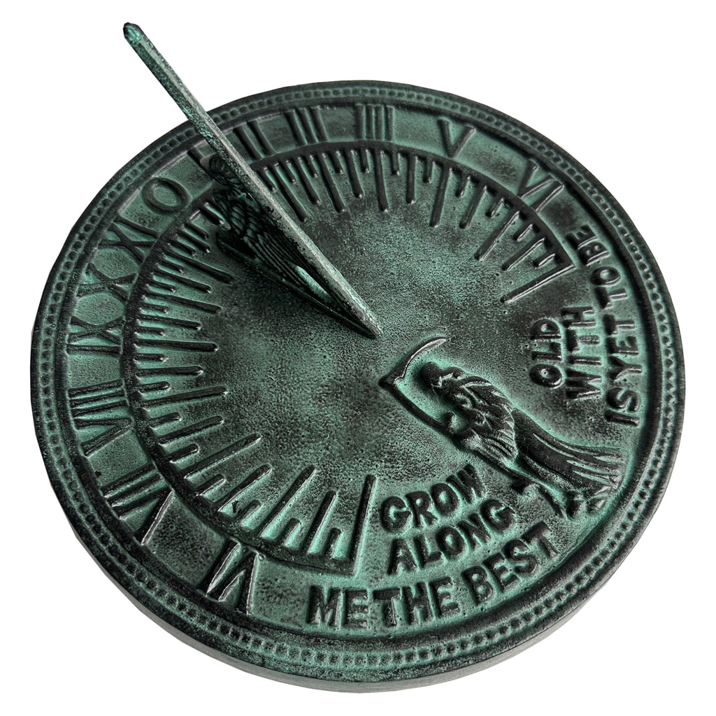 Cast Iron Father Time Sundial (Rome #2550) - gardensundials.com